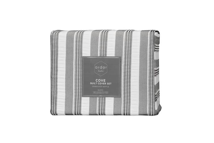 ARDOR BOUDOIR "Cove" TEXTURED CHARCOAL QUILT COVER SET – Big Bedding ...