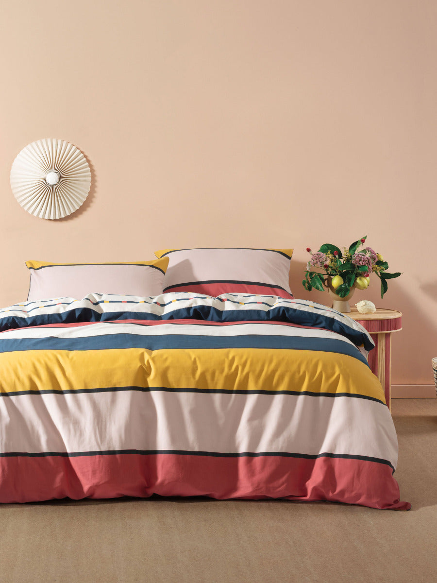 Esprit TOMMY MULTI COLOUR QUILT COVER SET – Big Bedding Australia