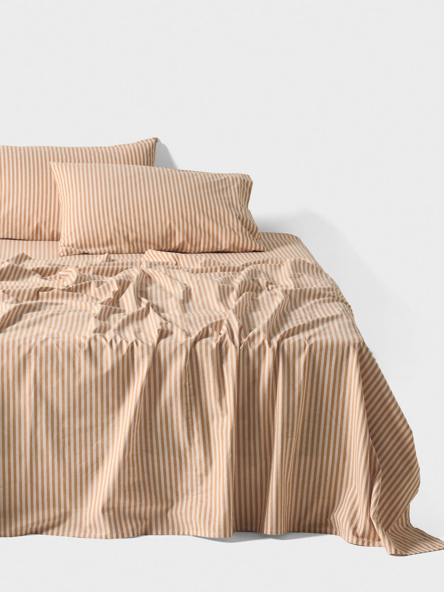 LINEN HOUSE CLASSIC STRIPE | NUTMEG SHEET SET – Big Bedding Australia