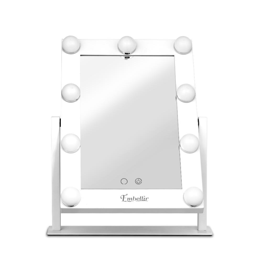 LED Standing Makeup Mirror - White – Big Bedding Australia