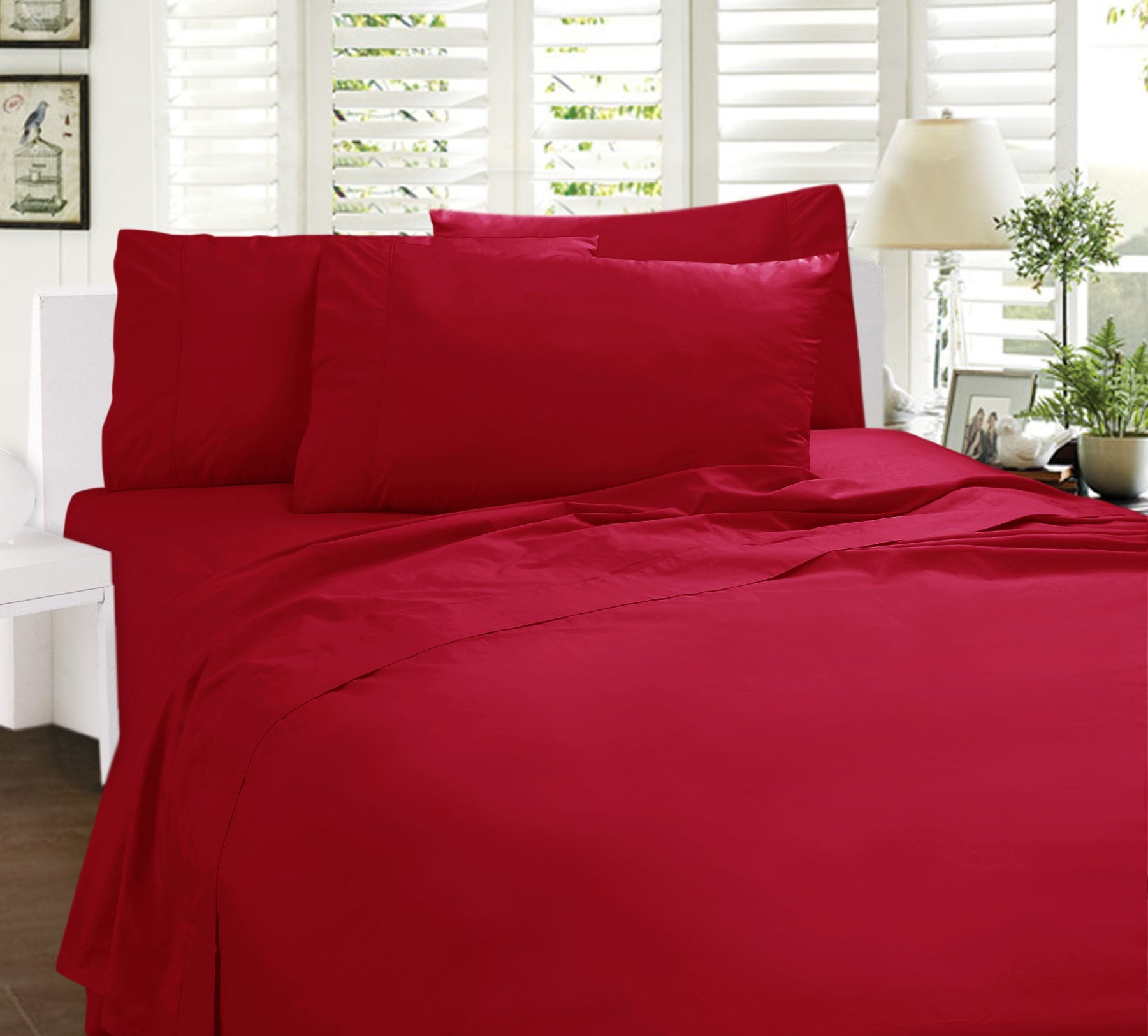The Big Sleep Microfibre Red Sheet Set – Big Bedding Australia