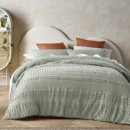 Vintage Design Luca Sage Cotton Quilt Cover Set – Big Bedding Australia